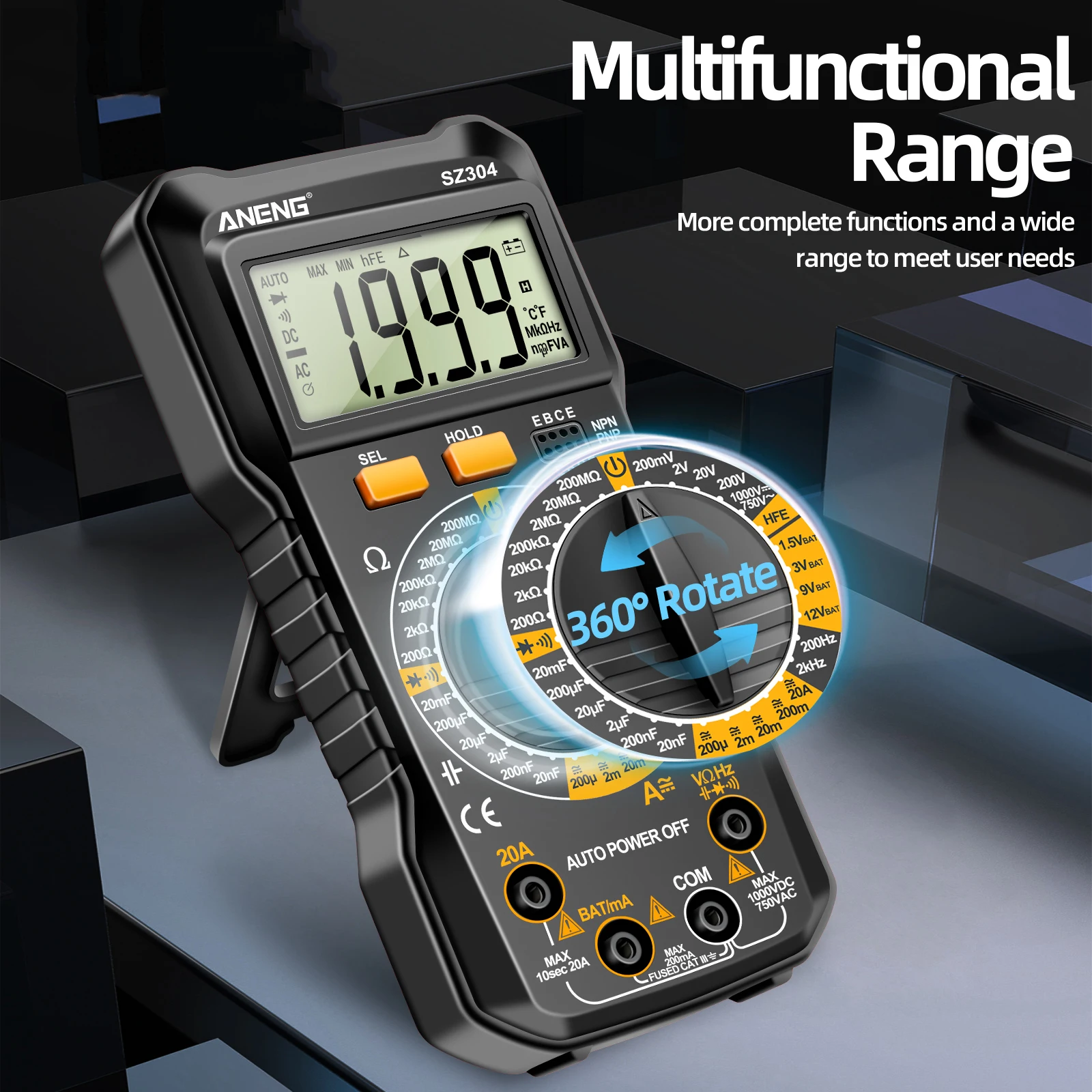ANENG-Multifunction-Digital-Multimeter-Handheld-High-Precision-Tester ...