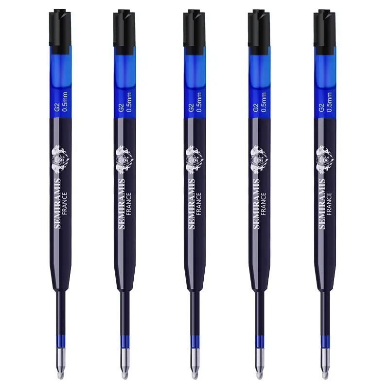 2pcs/5pcs/10 Pcs Gen Pen Refills Semiramis G2 Ballpoint Pen Blue Core ...