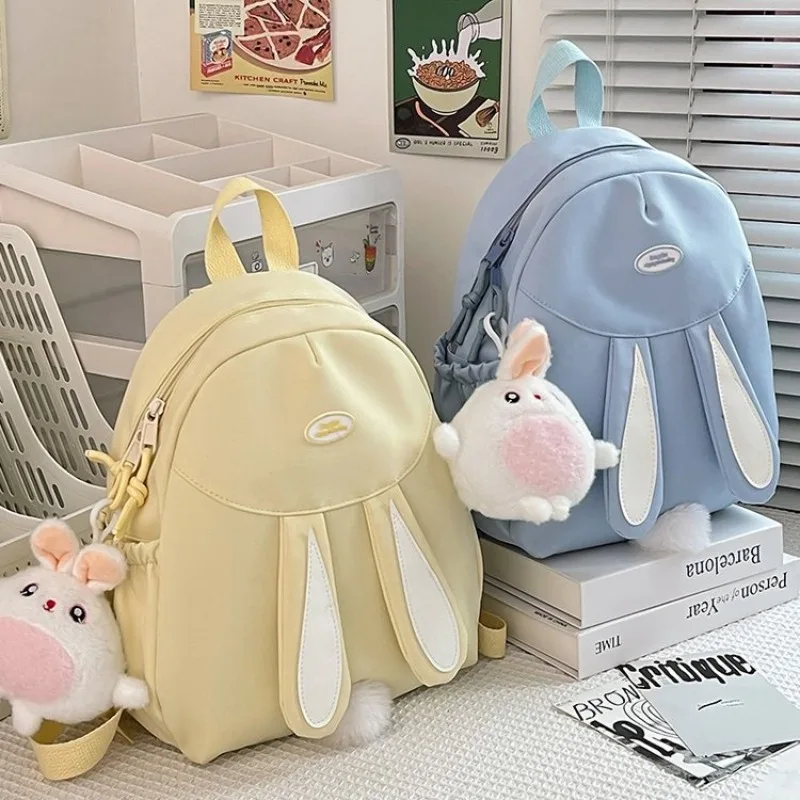 New-Rabbit-Ear-School-Bags-for-Teenage-Girls-2024-Spring-Canvas-Cute ...