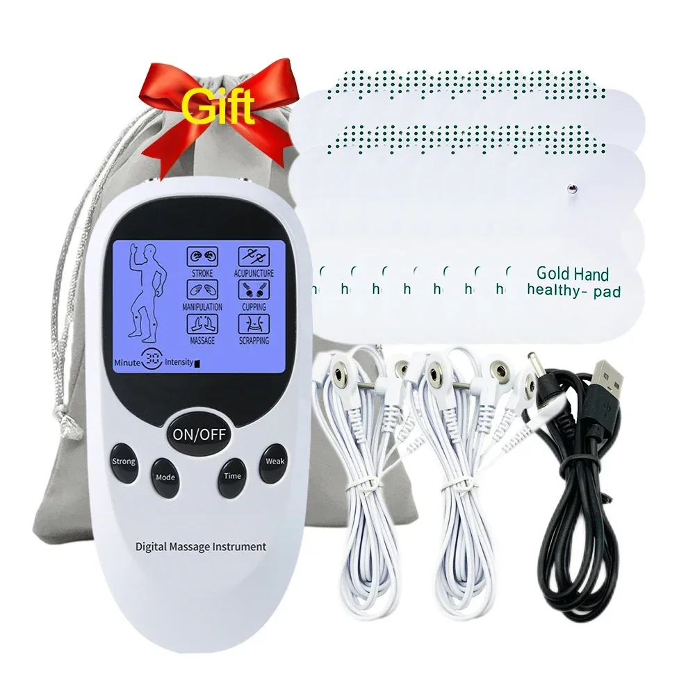 Digital Electric TENS EMS Muscle Stimulator Acupuncture Body Massage ...