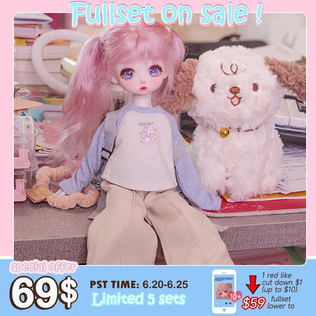 BJD Doll Fura 1/6 Sweet little Girl Female Otaku Child Anime Doll Big ...