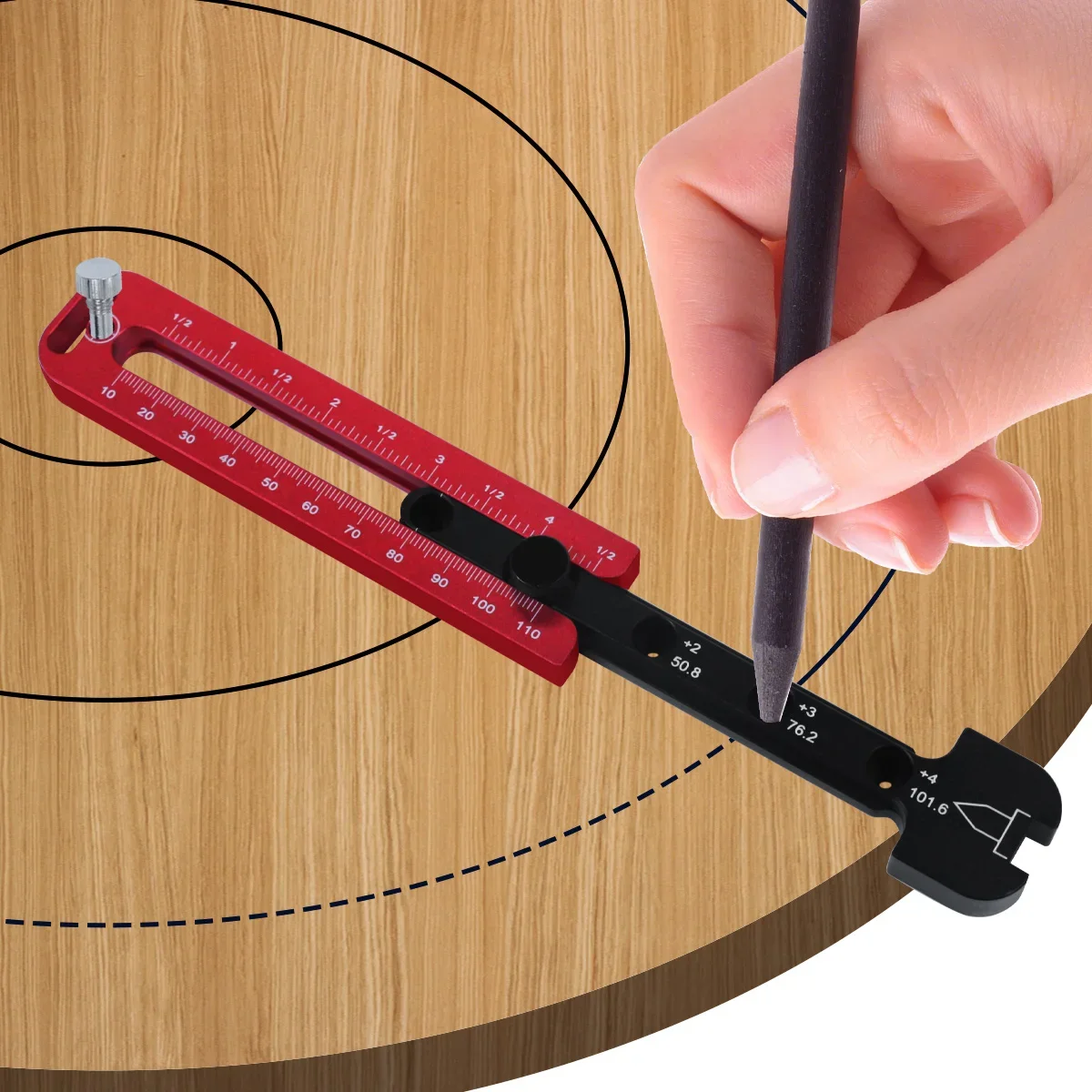 Woodworking-Scriber-Adjustable-Circular-Compass-Fixed-point-Center ...