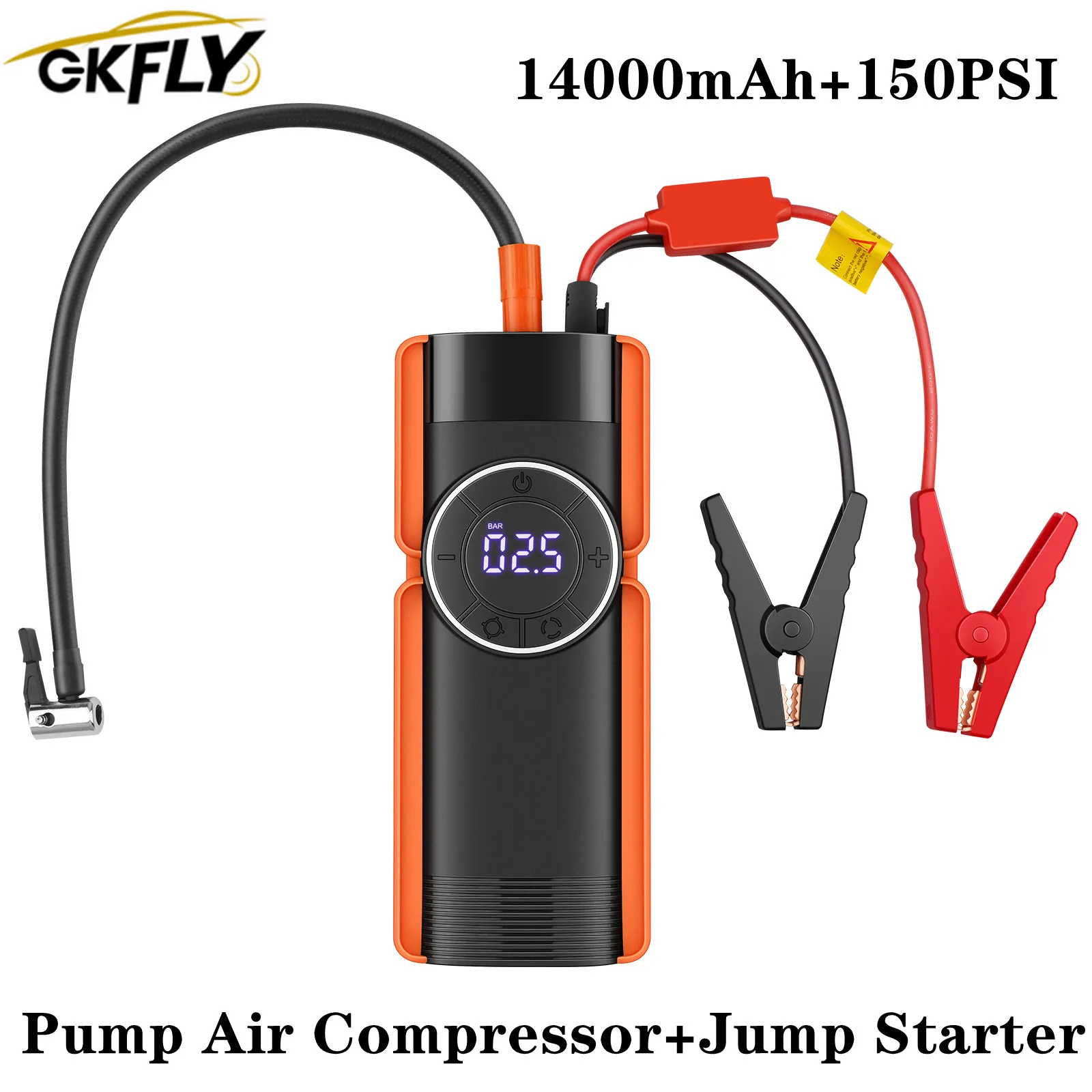 14000mAh Car Jump Starter 2 In 1 Pump Air Compressor 600A Starting ...