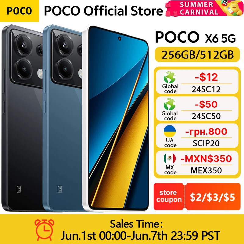 Global-Version-POCO-X6-5G-NFC-Snapdragon-7s-Gen-2-Smartphone-120Hz-Flow ...