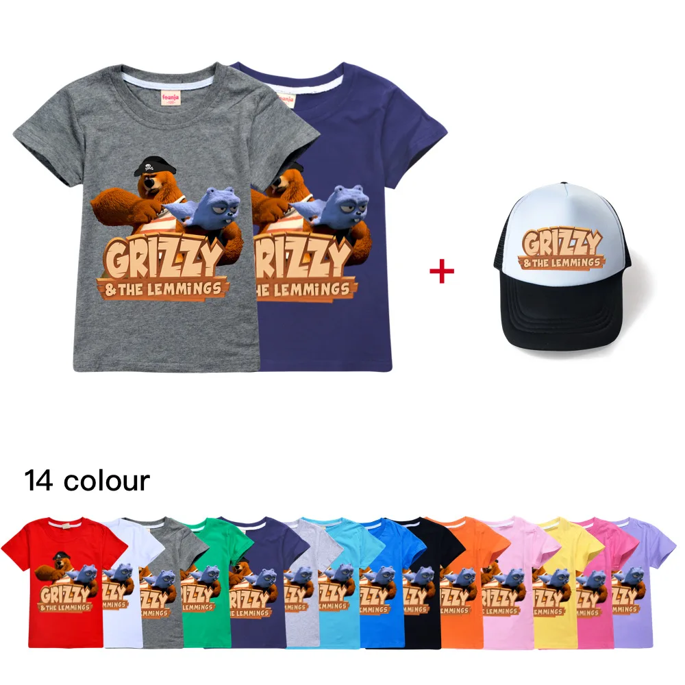Teenage Tops Summer Grizzy and Lemmings Girls' Short-sleeved T-shirts ...