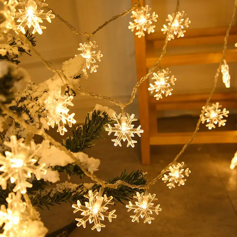 2-5M-Christmas-LED-Lights-String-Snowflake-Pinecone-Bell-Shape-LED ...