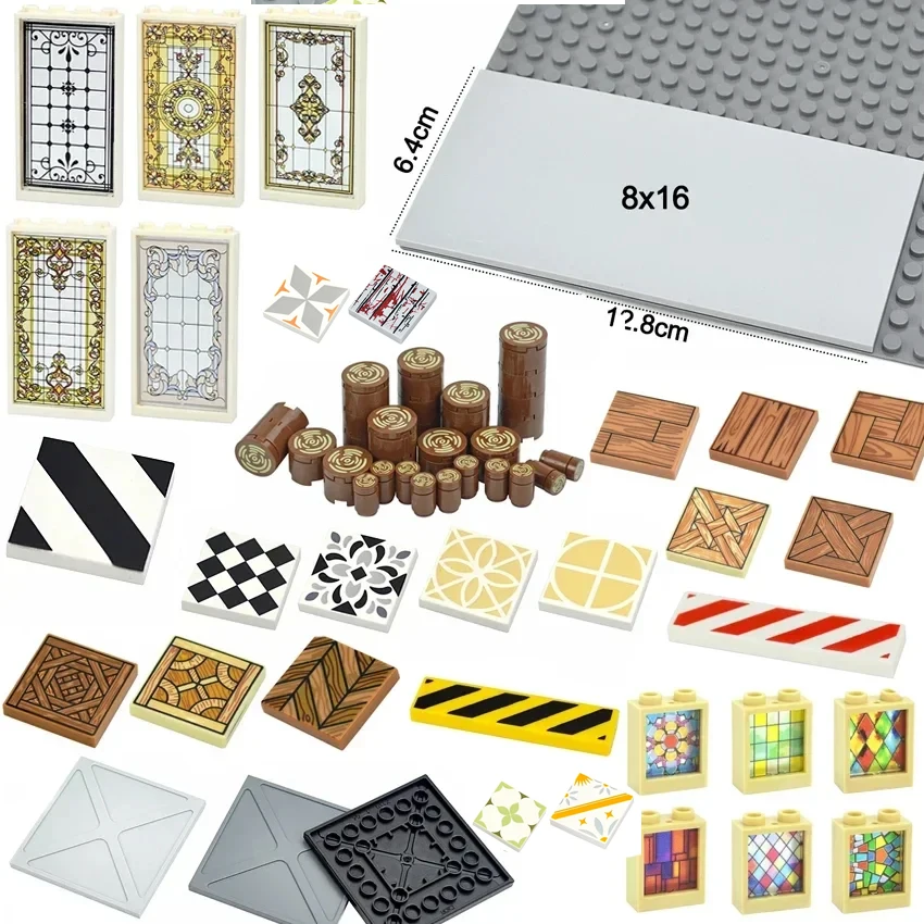MOC-Brick-1x1-1x4-2x2-1x6-Size-Tile-Smooth-Printed-Assemble-Floor-Plate ...