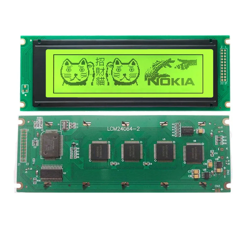 5-4-Inch-240X64-24064-240-64-LCD-Display-Graphic-Dot-LCM-Blue-Yellow ...