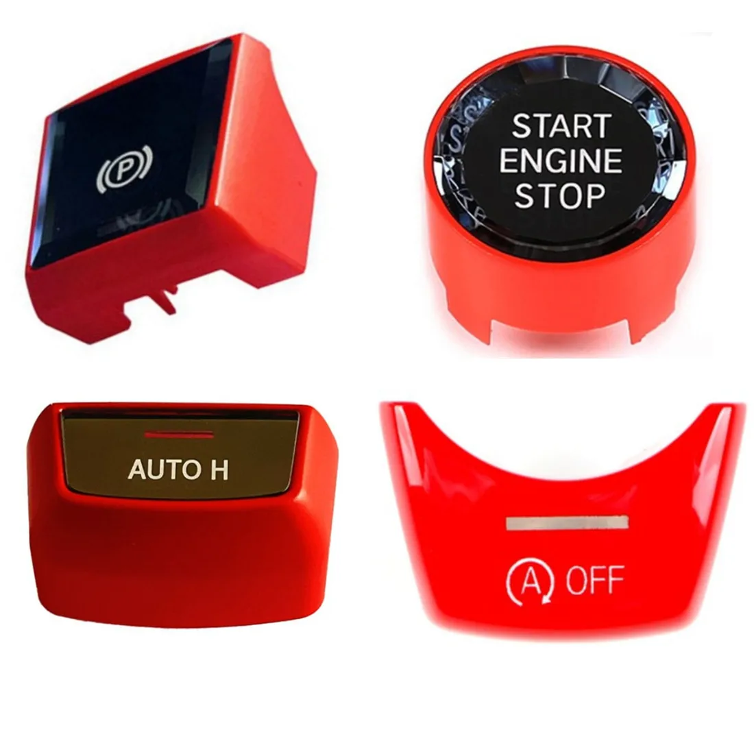 Car Start Stop Engine OFF Button Handbrake Parking Brake P AUTO H ...