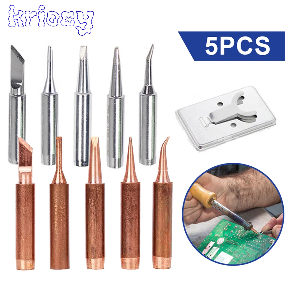 5pcs-Pure-Copper-Lead-Free-900M-T-K-Soldering-Iron-Tip-Soldering-Iron ...