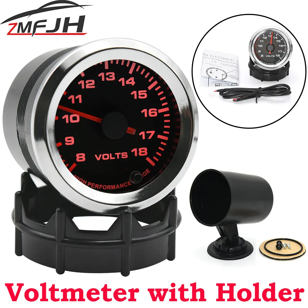 2-52mm-Digital-Car-Voltmeter-Pointer-Volt-Gauge-Voltage-Meter-with-7 ...