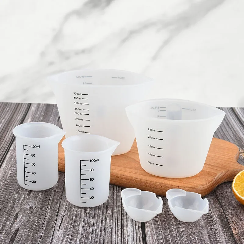 1/2/6Pcs Measuring Cup Set Silicone Measuring Cups with Scales for Milk ...