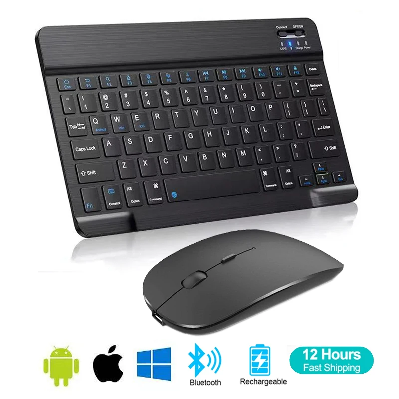 Mini Bluetooth Keyboard Wireless Keyboard Rechargeable For Ipad Phone ...