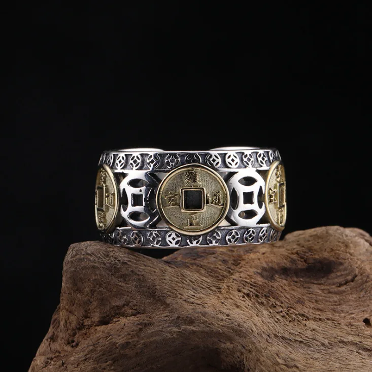 Chinese-Style-Fortune-Copper-Coin-Ring-for-Men-and-Women-Retro-Punk ...