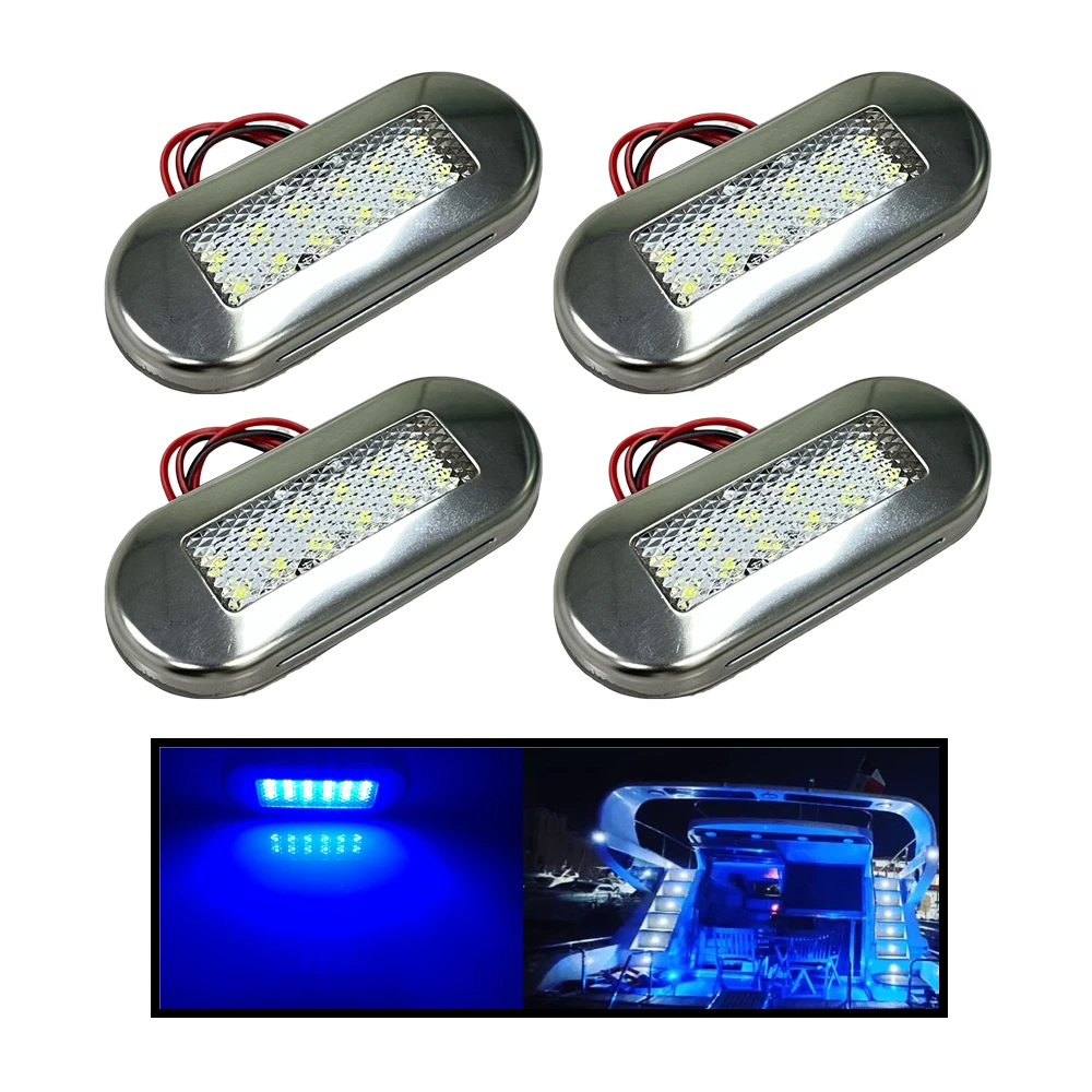 4Pcs-Marine-Stair-Light-Ambient-Light-Boat-Lights-LED-12V-Waterproof-RV ...