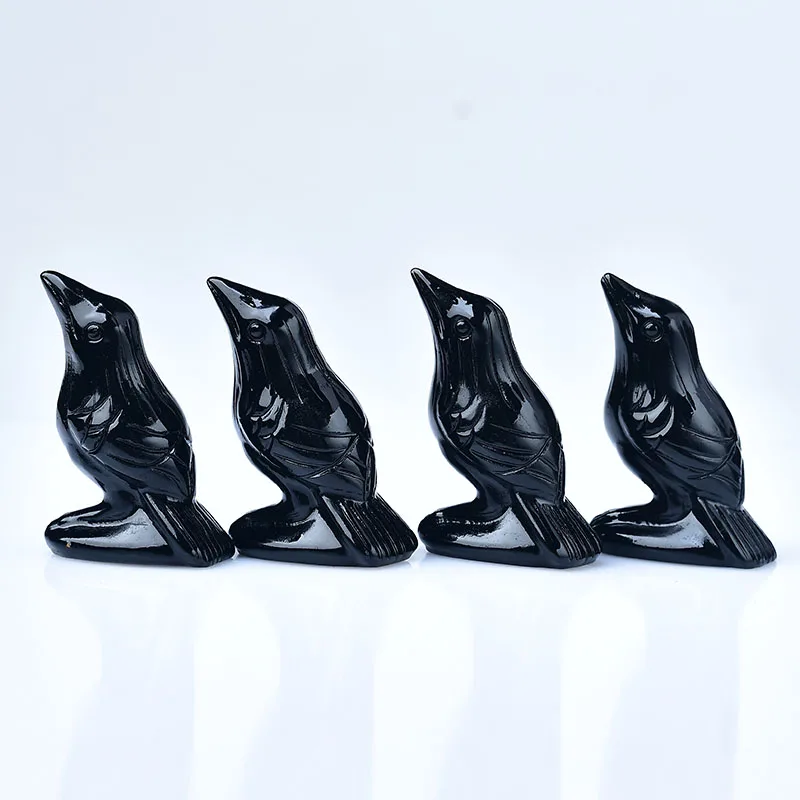 Raven-Statue-Crystal-Reiki-100-Natural-Black-Obsidian-Healing-Stone ...