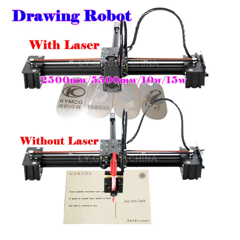 LY Belt Pulley Pen Laser Drawing Robot Letter Machine Cross Type XY ...