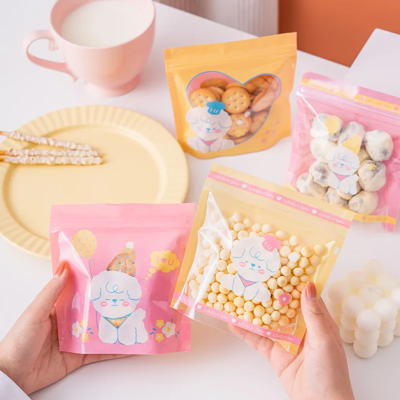 50PCS-Kawaii-Dogs-Transparent-Plastic-Zip-Lock-Bag-Candy-Cookies ...