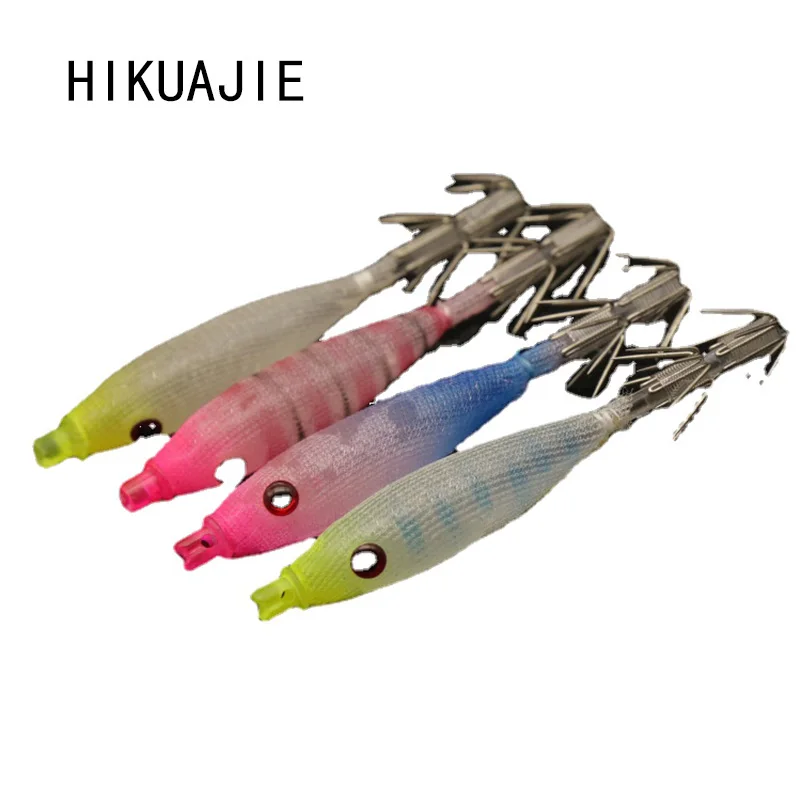 Squid Needle Bionic Bait Bag Cloth Rubber Soft Wood Shrimp Small Bucket ...