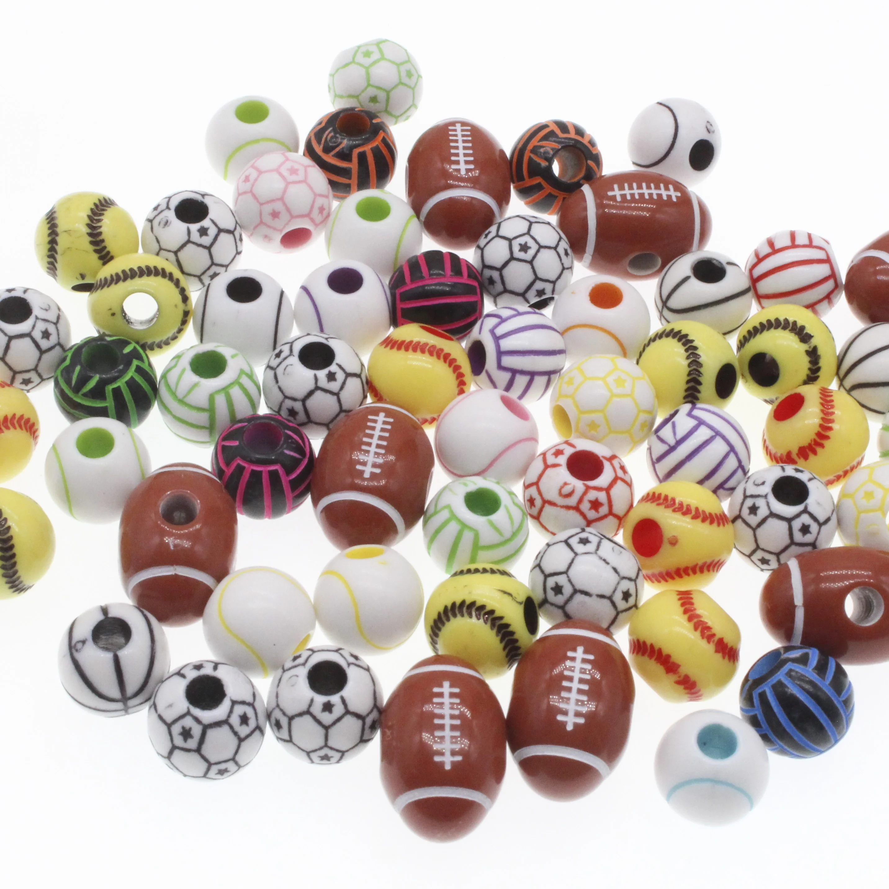 20Pcs-Sport-Rugby-Tennis-Basketball-Football-Volleyball-Beads-Spacer ...