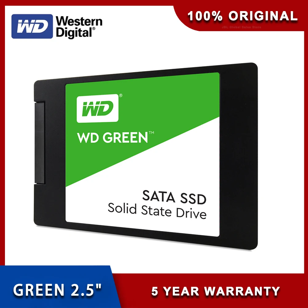 Western Digital-disco duro de estado sólido WD Green para ordenador de escritorio y portátil, 2 ...