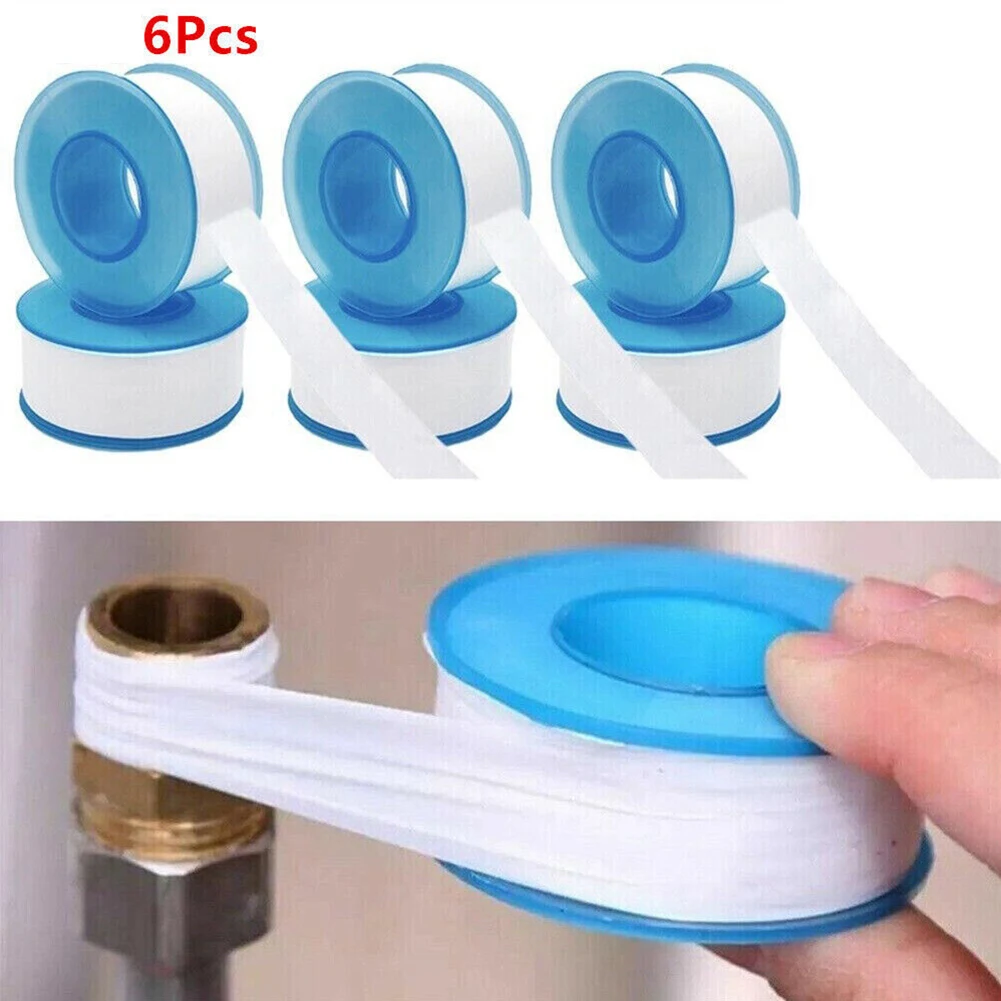 6PCS-PTFE-Plumbing-Thread-Seal-Tape-Oil-proof-Shower-Bath-Leakproof ...