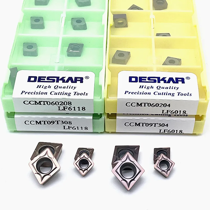 DESKAR-CCMT060204-CCMT09T304-CCMT120404-LF6018-LF6118-Carbide-Insert-Cutter-CNC-Lathe-Turning ...