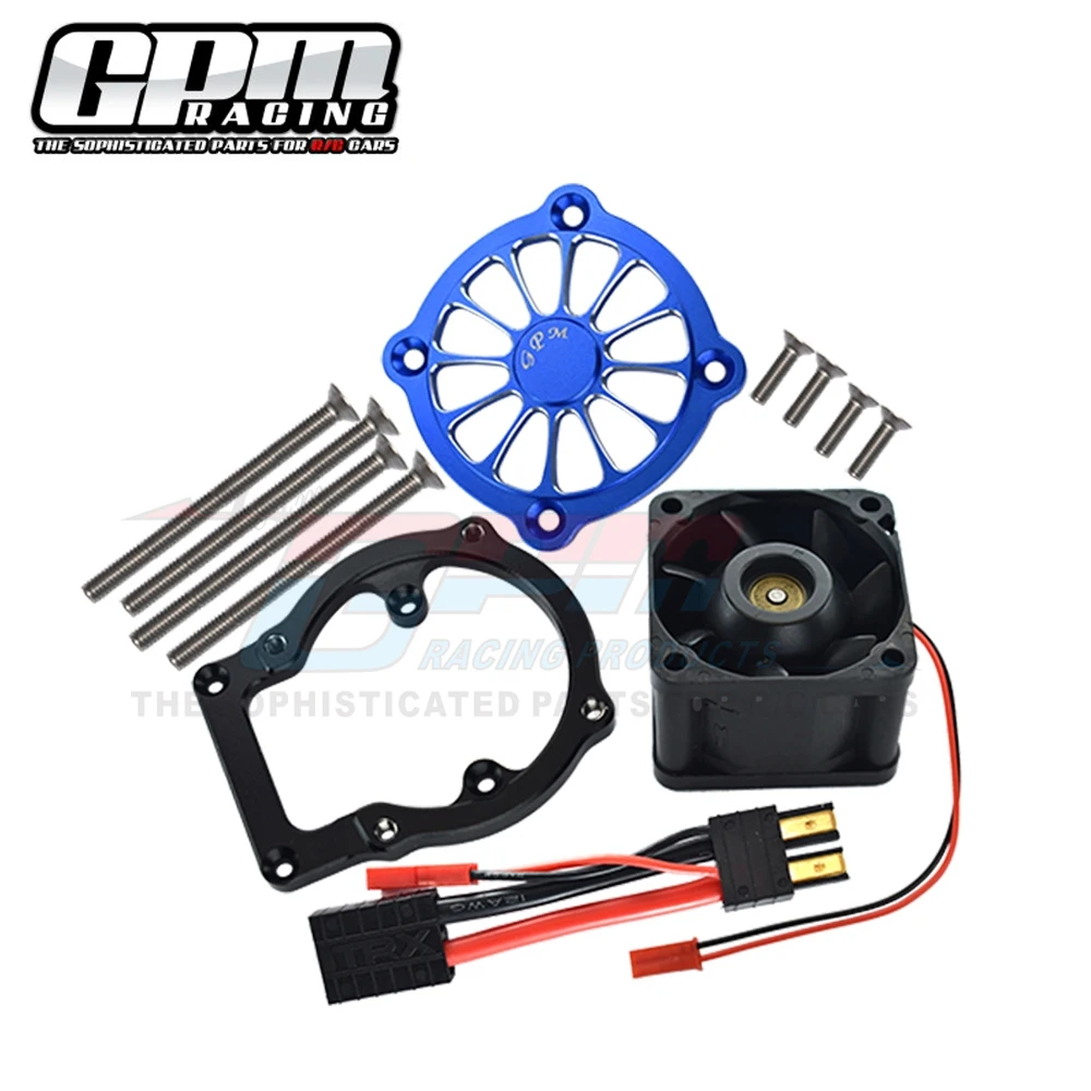 GPM Metal Aluminium Alloy Motor Radiator Motor Cooling Fan for Traxxas ...