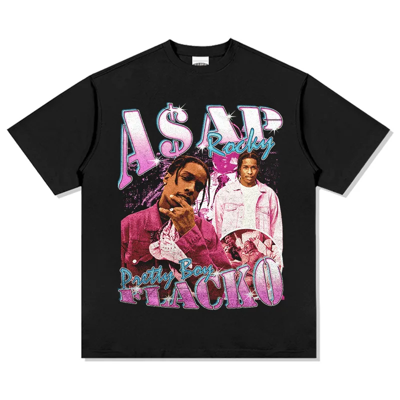 ASAP-Rapper-T-Shirt-Men-Women-Casual-Short-Sleeve-TShirt-Hip-Hop ...