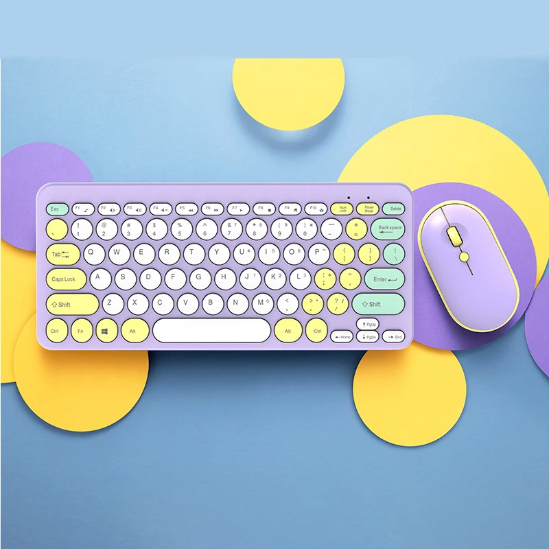 2-4G-Wireless-Keyboard-and-Mouse-Combos-Boys-and-Girls-Cute-Round-Key ...