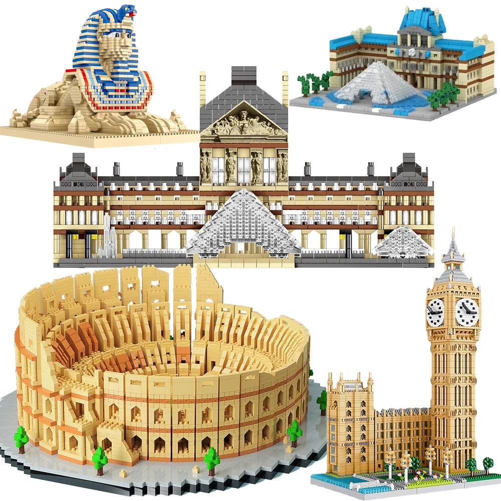 Colosseum-Louvre-Museum-Sphinx-Diamond-Building-Micro-Blocks-Capitol ...