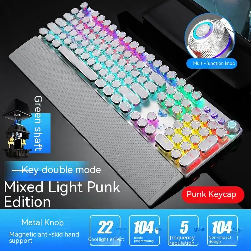 AULA-F2088-Mechanical-Punk-Keyboard-Internet-Cafe-Laptop-Wired-Esports ...