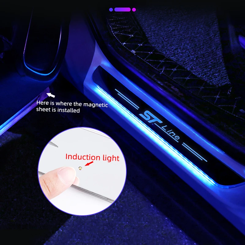 Enhance Your Ford with Wireless LED Car Scuff Plate Pedal Light ...