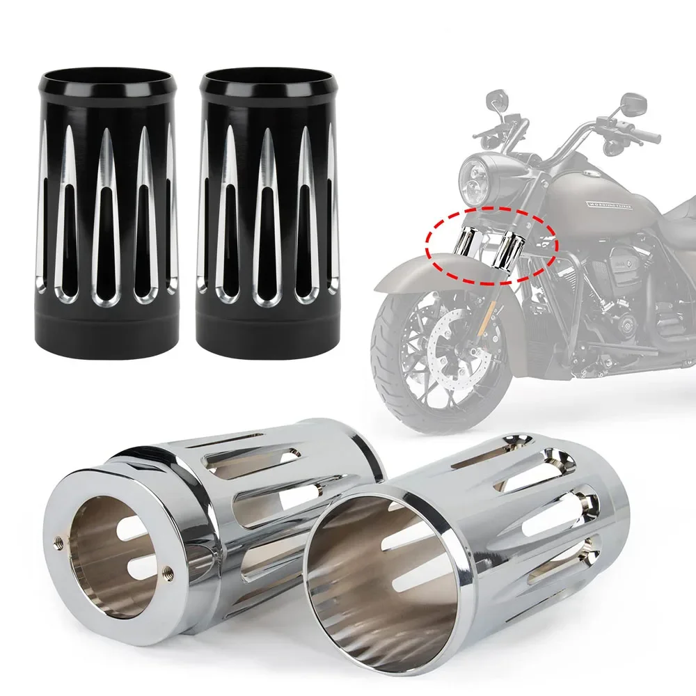 Motorcycle-Fork-Boot-Slider-Shock-Covers-For-Harley-Street-Road-Glide ...