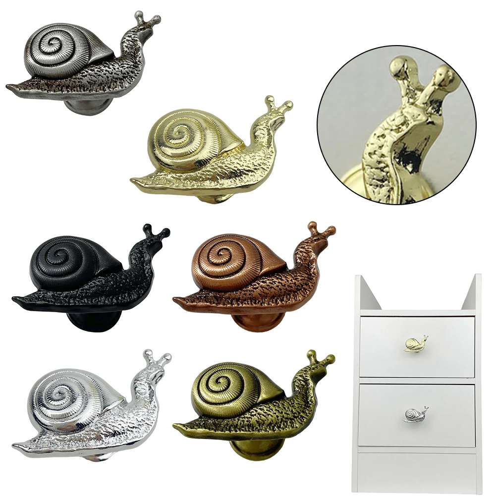 Door-Handles-Zinc-Alloy-Snail-Shape-For-Cabinets-Drawers-Cupboard ...