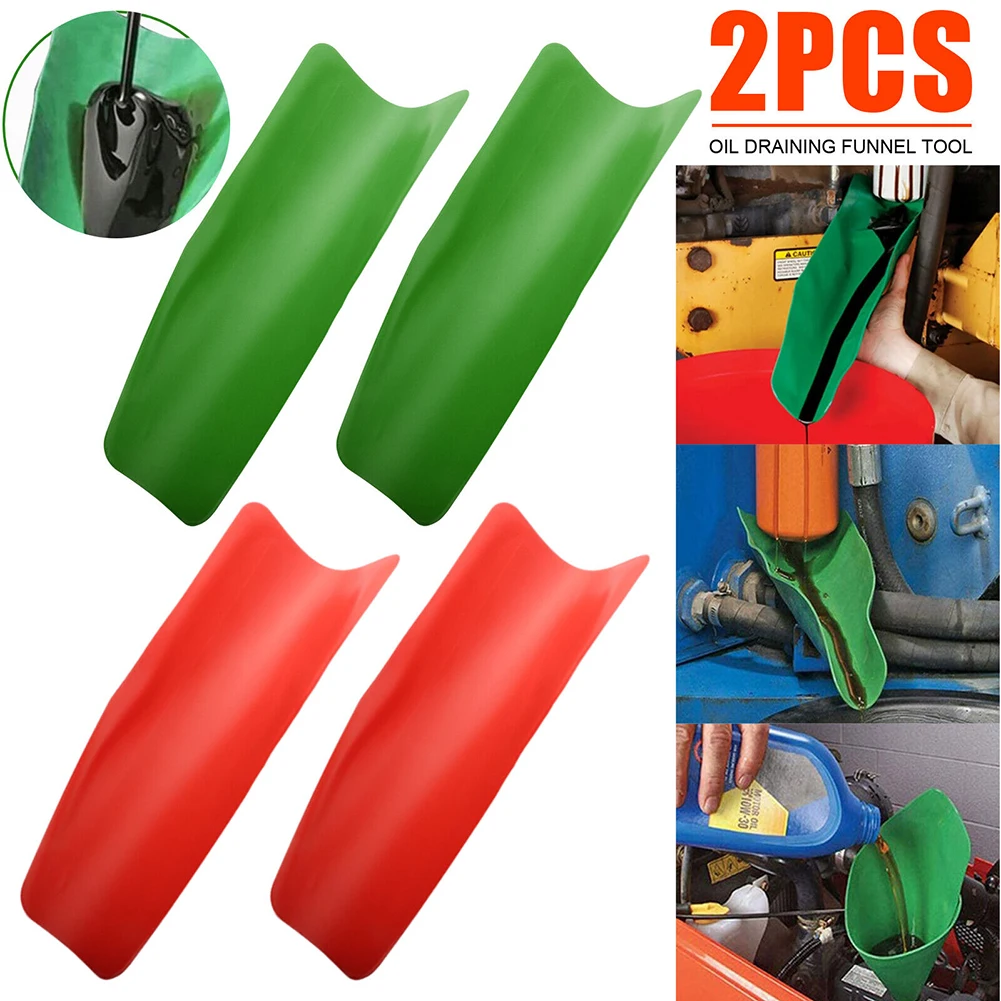 2Pcs-Universal-Flexible-Oil-Draining-Funnel-Tool-Universal-Folding-Oil ...