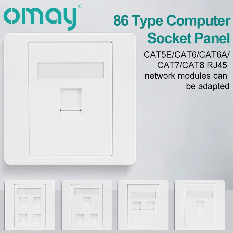 OMAY-86Type-Computer-Socket-Panel-Network-Module-RJ45-Cable-CAT5E-CAT6 ...