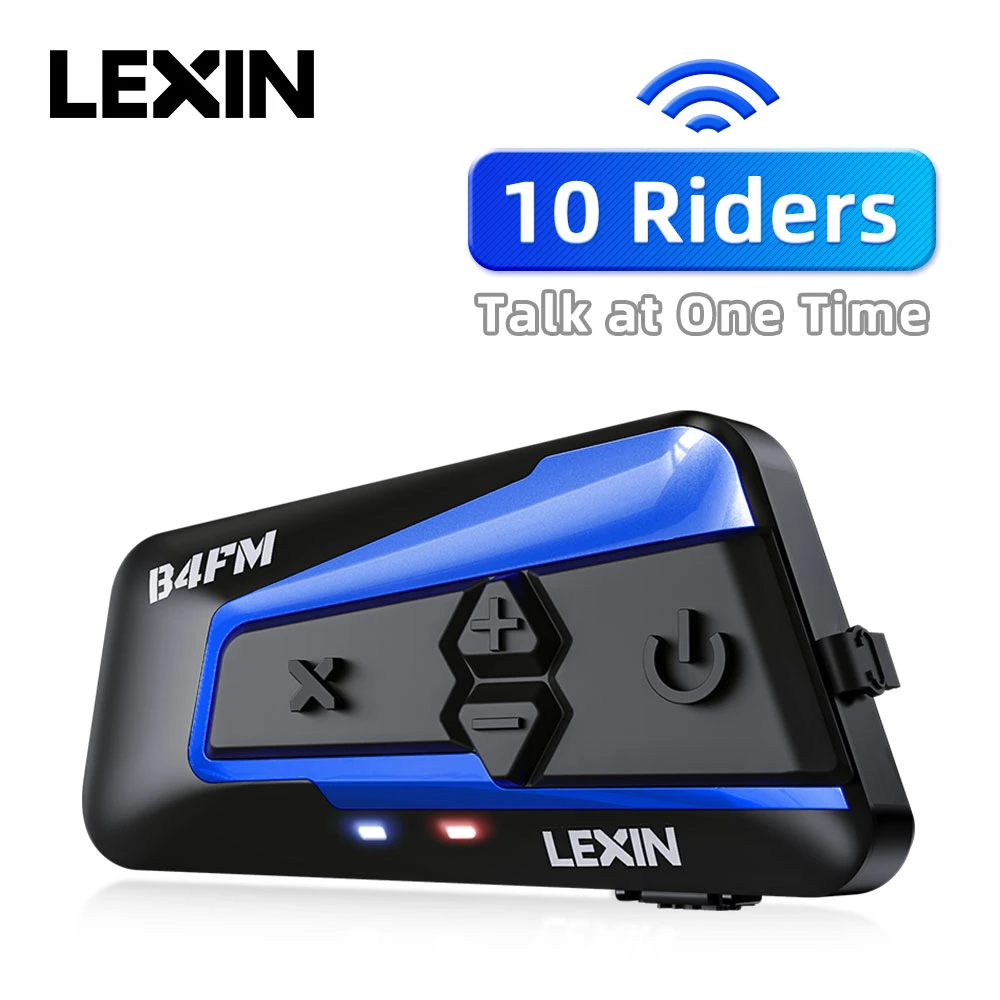 Lexin Lx-b4fm 4 Riders 1600m Bluetooth Intercomunicador Moto,motorcycle ...