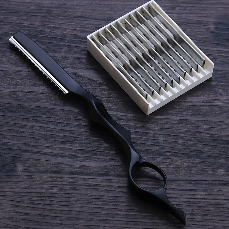 Hair Cutting Knife Thinner Thinning Razor Blade Shavel Straight Salon ...