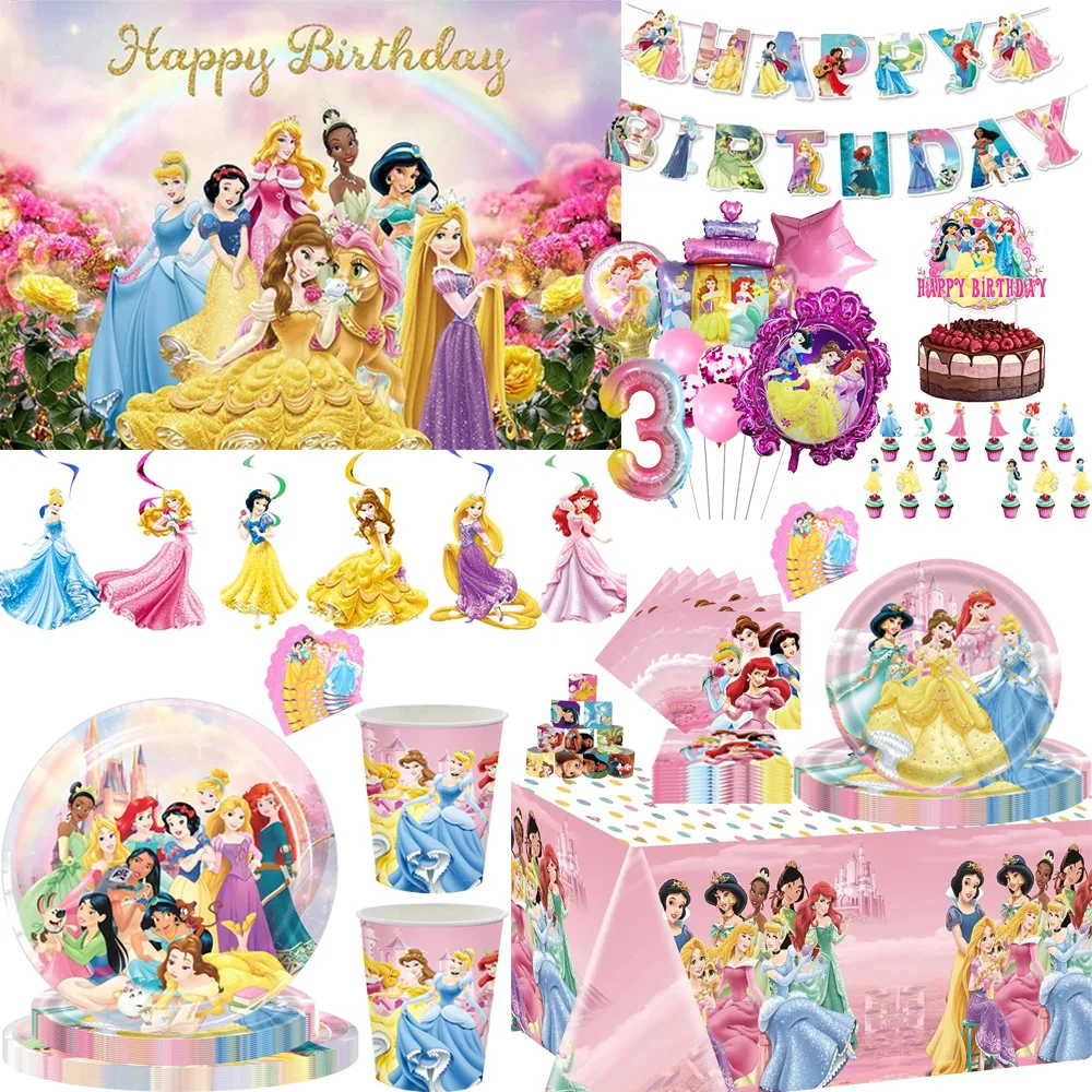 Disney-Princess-Theme-Birthday-Decoration-Balloons-Snow-White-Ariel ...