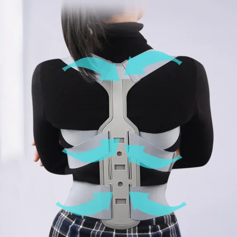 Posture Corrector Adjustable Back Support MenWomen Back Clavicle Spine ...