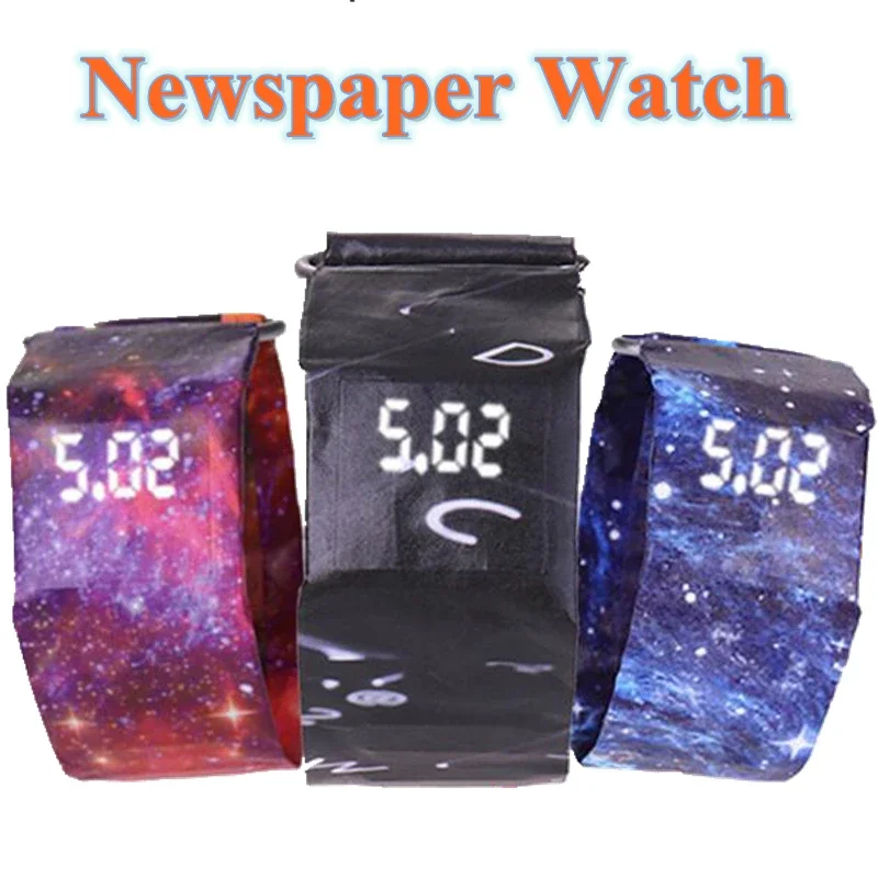 Fashion-Creative-Paper-Led-Watches-Men-Watches-Waterproof-Electronic ...