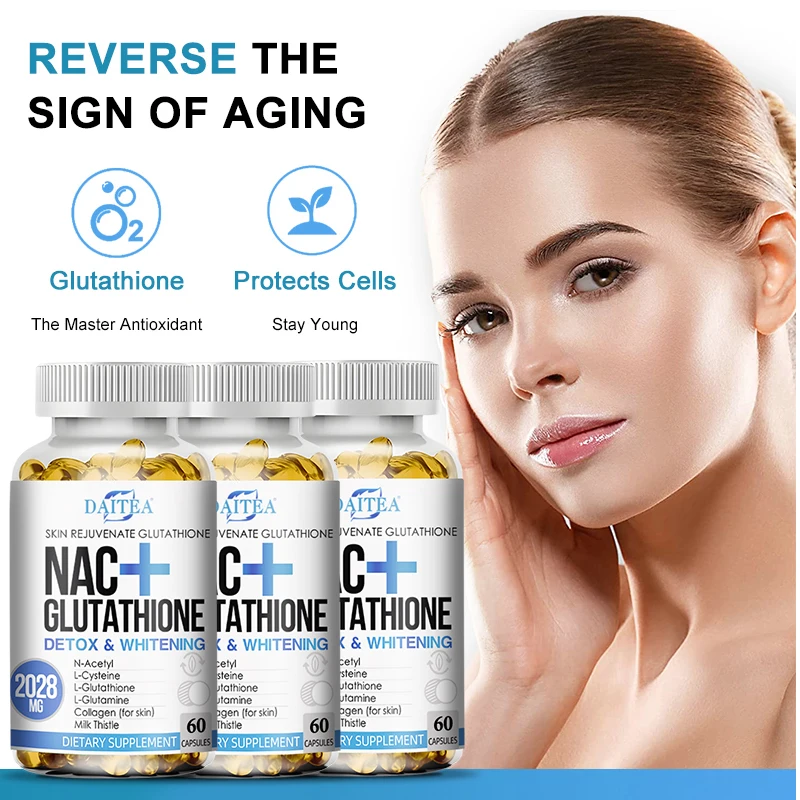 NAC-Supplement-L-Glutathione-Supports-Skin-Whitening-Moisturizing-Anti ...