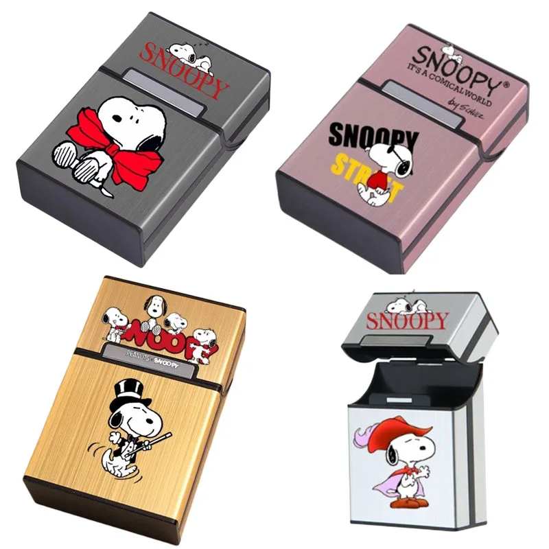 Estuche-de-cigarrillos-de-aleaci-n-de-aluminio-con-punta-de-Snoopy-caja ...