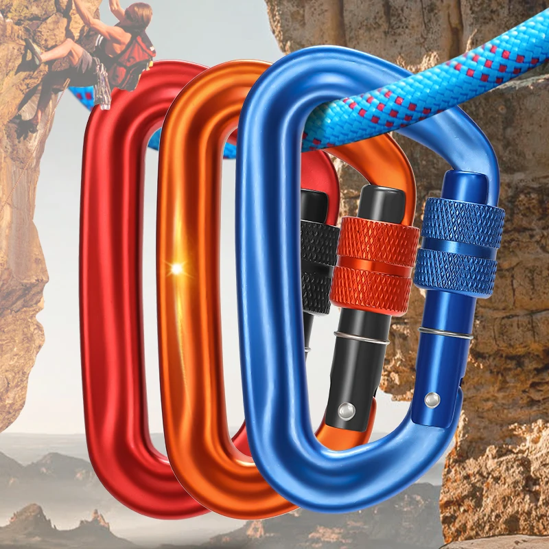 CLIWIZ-12KN-Climbing-Carabiner-D-Shape-Quickdraws-Professional-Climbing ...