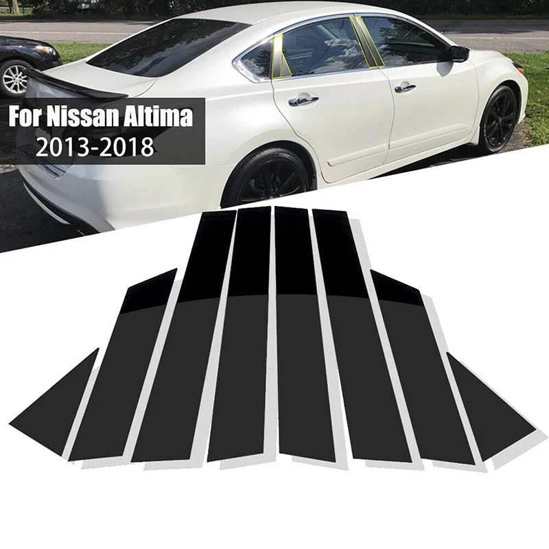 8pcs-Glossy-Black-Pillar-Post-Window-Door-Trim-Cover-Decal-Car-Stickers ...