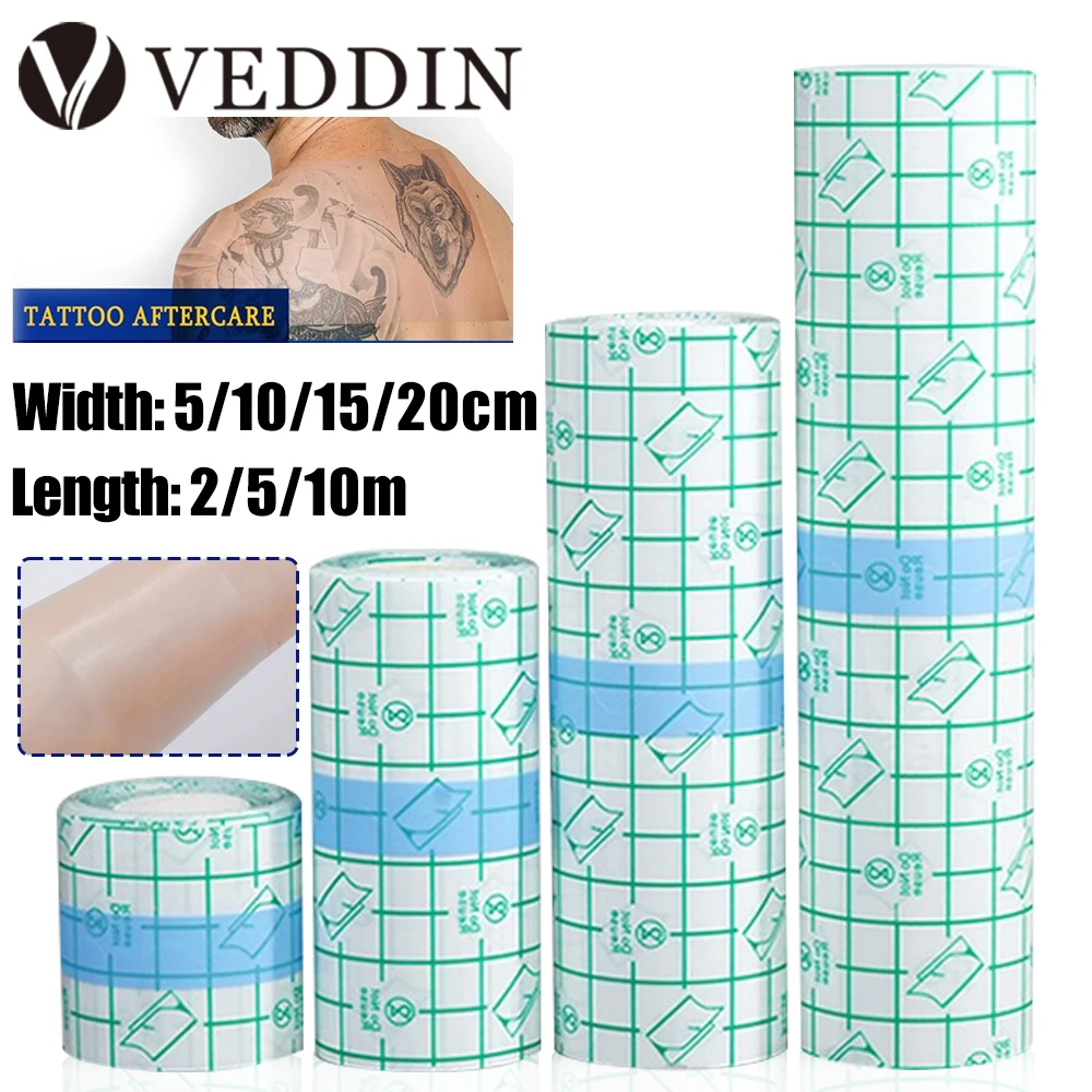 2/5/10m Tattoo Film Waterproof PU Tape for Tattoo Aftercare Protective ...