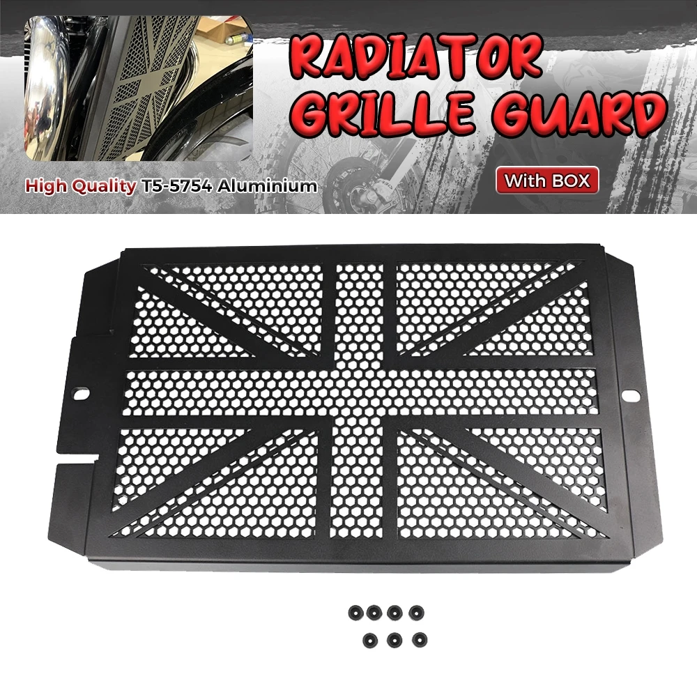 Radiator-Grille-Guard-Cover-Water-Tank-Protector-For-Bobber-Black-T120 ...