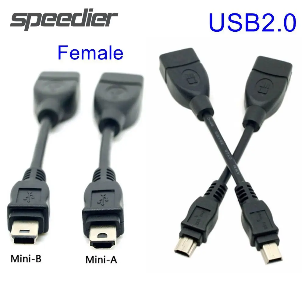 Mini usb 2,0 tipo A y Mini USB 2,0 tipo B A USB hembra Cable OTG DV DC ...