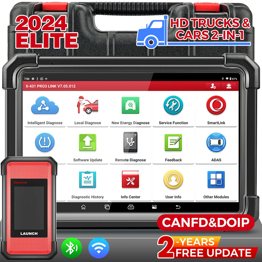 LAUNCH-X431-PRO3S-Smartlink-HD-10inch-12V-24V-Truck-Diagnostic-Tool ...
